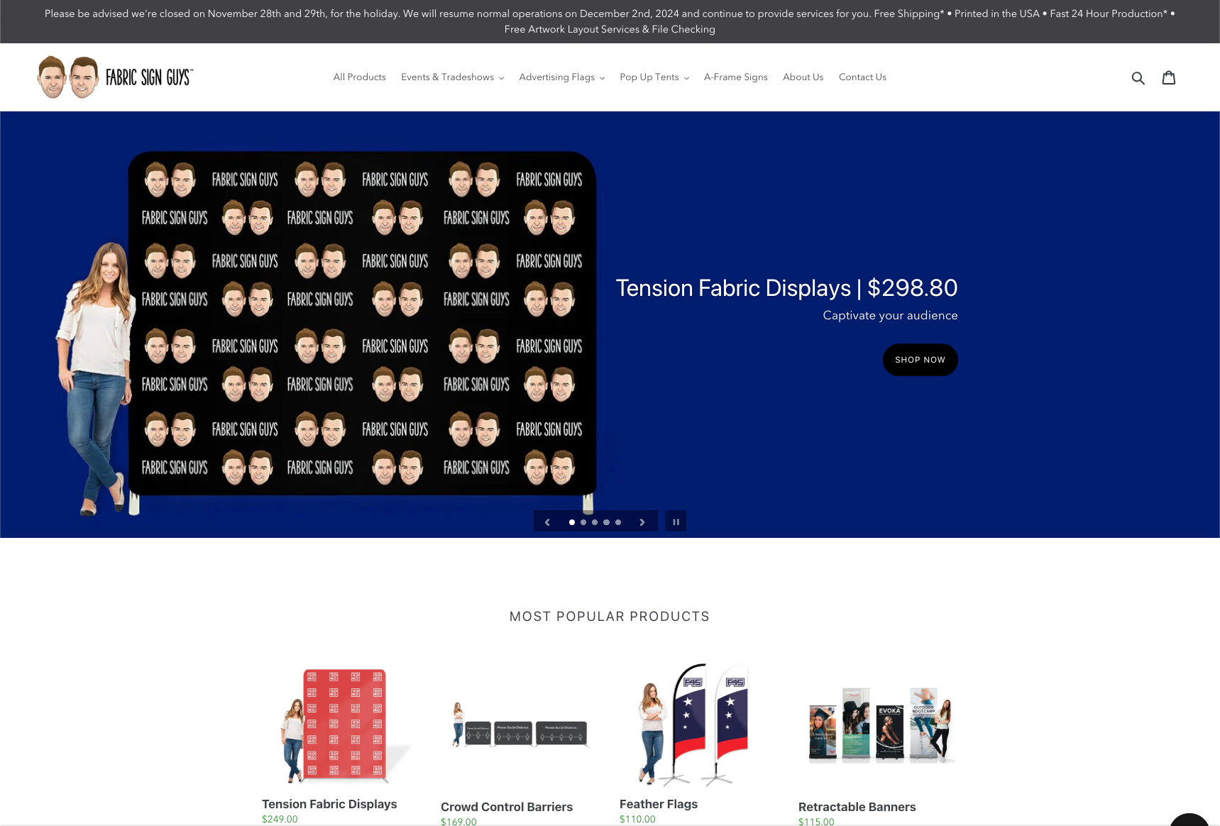 Fabric Sign Guys | Tension Fabric Displays, Feather Flags, & More!